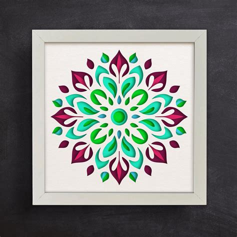 3d Mandala Svg Shadow Box Template Unigue 3d Designs Layered Paper