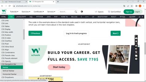Tutorial Membuat Navbar Html Dan Css Youtube