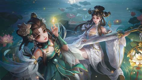 王者荣耀 大乔 小乔 青白蛇 去衣美图素材王者荣耀 技客社区