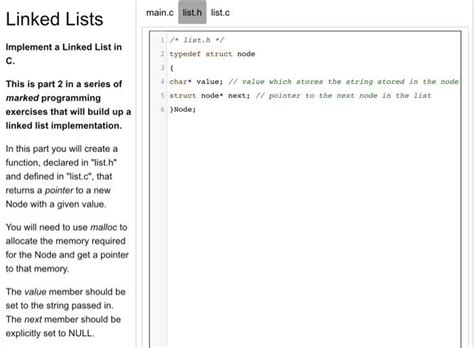 solved main c list h list c linked lists implement a linked