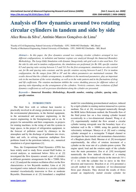 Pdf Analysis Of Flow Dynamics Around Two Rotating Circular Cylinders In Tandem And Side By Side