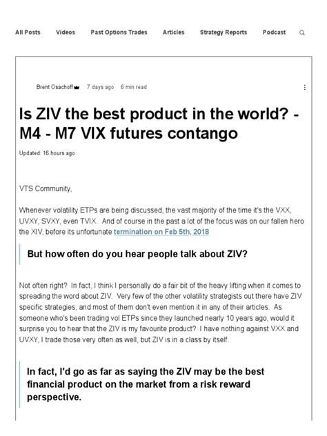 Vol Futures Contango Pdf Vix Yield Curve