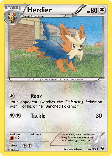 Herdier · Dark Explorers Dex 87 ‹ Pkmncards