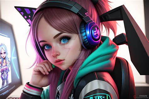 Cute Gamer Girl 4 By Prophetweb66 On Deviantart