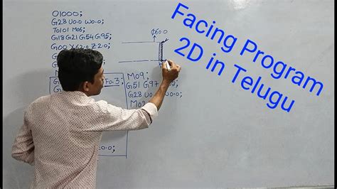 Cnc Facing Program In Telugu Youtube
