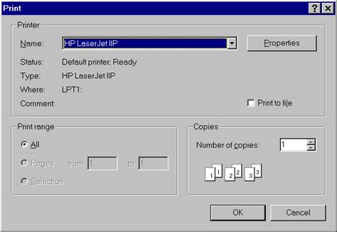 Commands File Print Print Dialog Box