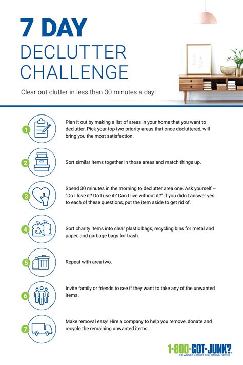 7 Day Declutter Challenge Declutter Declutter Challenge Clearing