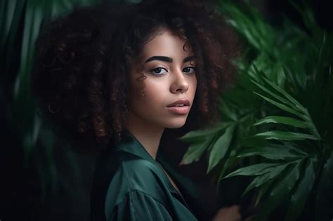 Premium Ai Image Shot Of Brunette Model Posing Generative Ai