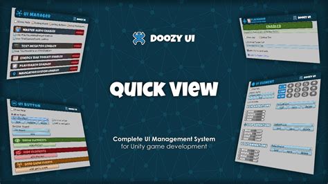 doozyui complete ui management system community showcases unity