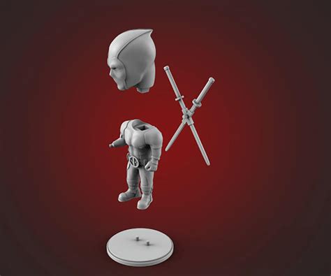Chibi Deadpool 3d Model By 3dmodeldesigner