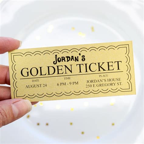 Blank Wonka Golden Ticket