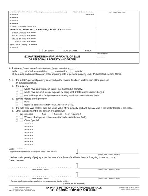 Ex Parte Fill Out And Sign Online Dochub