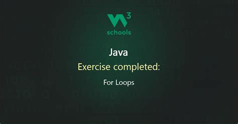 Completed Exercise Java For Loop
