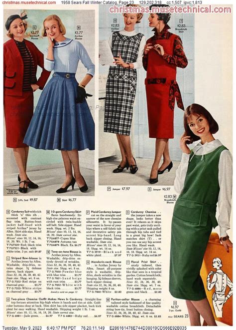 1958 Sears Fall Winter Catalog Page 23 Catalogs And Wishbooks 60s