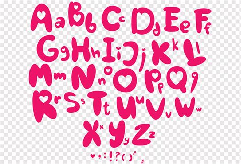 알파벳 문자 발렌타인 데이 알파벳 편지 클립 아트 Png Pngwing