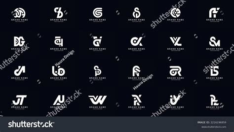 Collection Full Set Abstract Combine Letter Stock Vector Royalty Free 2216196959 Shutterstock