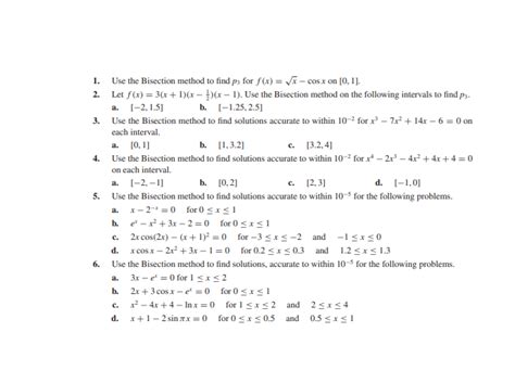 solved 1 use the bisection method to find p {3} for