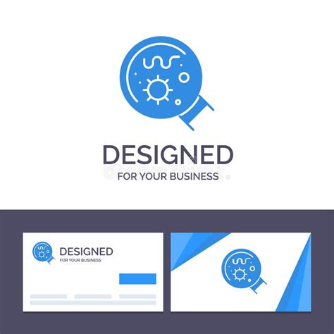Creative Business Card And Logo Template Germs Laboratory Magnifier