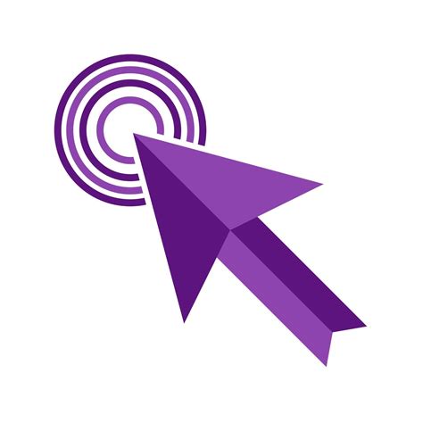 flat purple pointer cursor arrow computer mouse click 40273072 vector