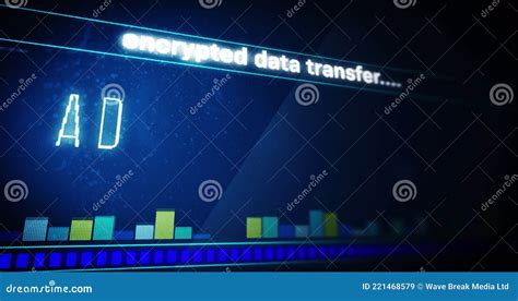 Animation Of Encrypted Data Transfer Flashing Digital Interface Stock Video Video Of Concept