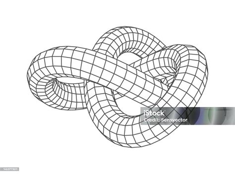 매듭 그리드 추상 그림 낮은 폴리 기하학 모양 벡터 기하학적 와이어프레임 원근법 기하학적 홀로그램 고립된 다각형 수학 형태 건설