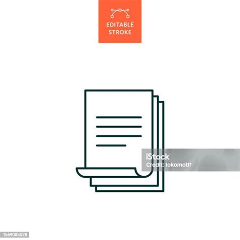 편집 가능한 획이 있는 보고서 줄 아이콘 아이콘은 웹 디자인 모바일 앱 Ui Ux 및 Gui 디자인에 적합합니다 개념에 대한 스톡 벡터 아트 및 기타 이미지 Istock