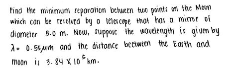 Solved Find The Minimum Separation Between Two Points On The Chegg