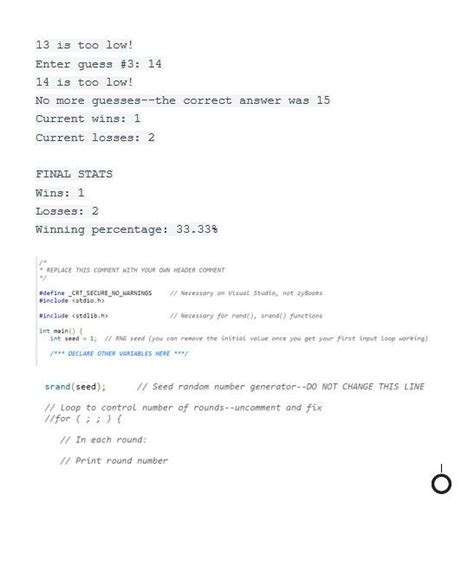 Solved 422 Program 4 Guessing Game 1 Introduction In This
