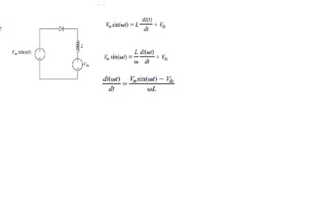 Trying To Analyze A Half Wave Rectifier With Inductor And DC Source
