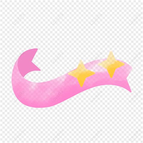 핑크 수채화 축하 깃발 리본 일러스트 별 투명한 노랑 Png 일러스트 무료 다운로드 Lovepik