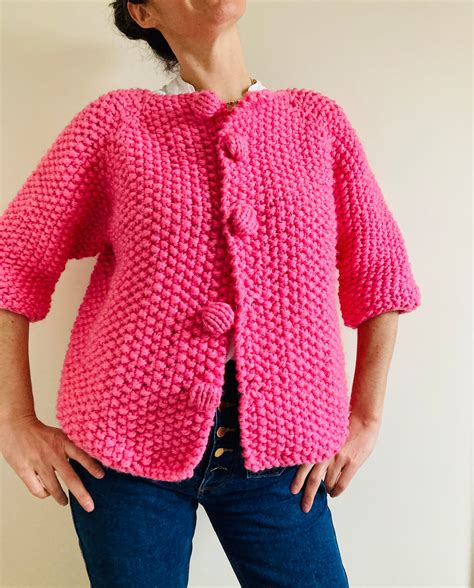 Chunky Knit Jacket Pattern Instant Download Hand Knitted Cardigan Easy Chunky Knit Jacket Pattern Instant Download Hand Knitted Cardigan Easy