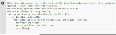 Python Program To Read A File And Capitalize The First Letter Of Every Word In The File Btech