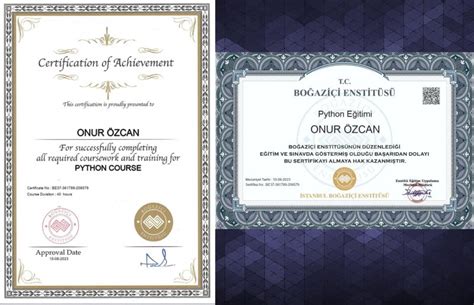 Onur Özcan On Linkedin Python Sertifika Programı Tamamlanmıştır