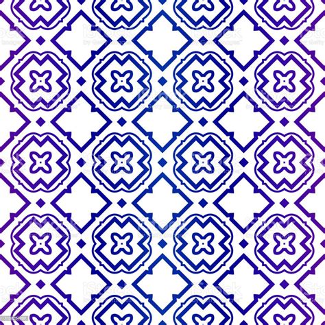 추상적인 기하학적 스타일 추상 벡터 원활한 패턴입니다 샘플 그림 및 선 반복 현대 인테리어 디자인 벽지 섬유 산업 보라색 그라데이션 색 0명에 대한 스톡 벡터 아트 및 기타