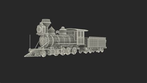 빈티지 증기 기관차와 마차 3d 모델 Turbosquid 2148462