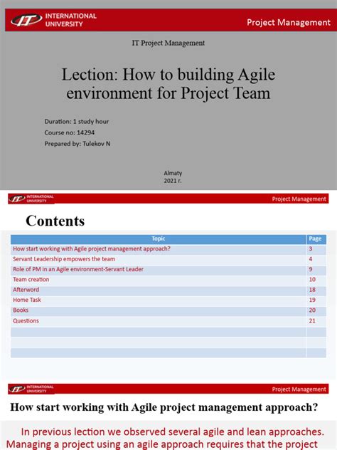 How To Building Agile Environment For Project Team Revc Pdf