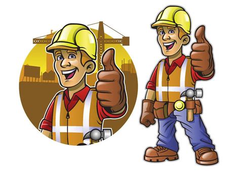 Construction Worker Cartoon Vector Art Icons And Graphics For Free