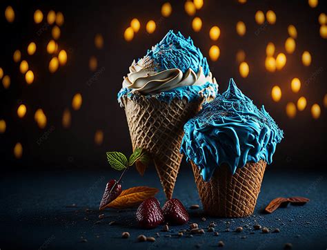 Delicious Ice Cream Inside A Cone Background Ice Cream Cone Vanilla