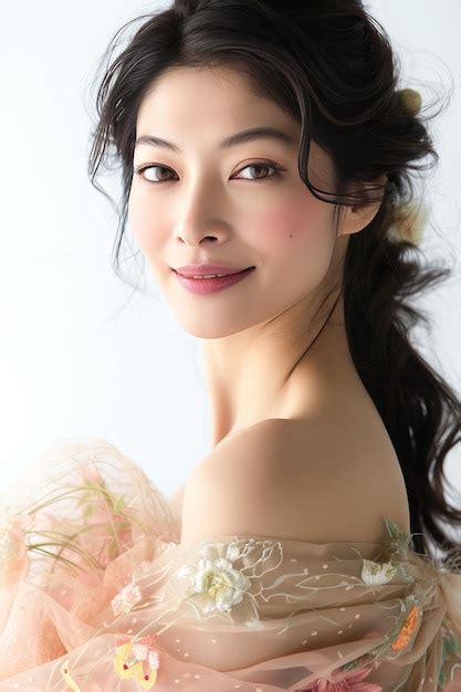 Premium Photo Closeup Of A Stunning Japanese Super Model In An