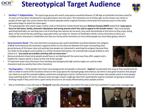 Soap Opera Genre Target Audience Task Pptx