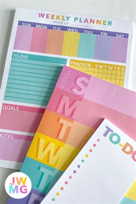 Weekly Planner Notepad Printable Word Searches