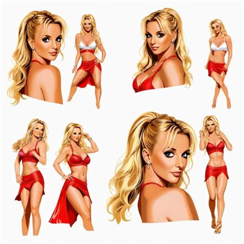 Britney Vector Set White Background Isolated A High Premium Ai Generated Vector