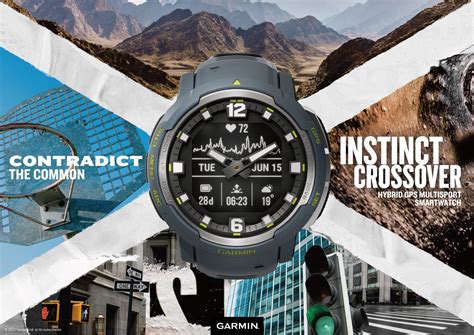 Garmin Instinct Crossover Jam Pintar Kecergasan Dengan Jarum Analog Tahan Lasak