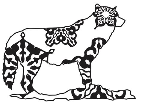 Wolf Mandala Ornament 22599078 Png