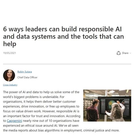Sameer Sheikh On Linkedin 6 Ways Leaders Can Build Responsible Ai And Data Systems With Tools