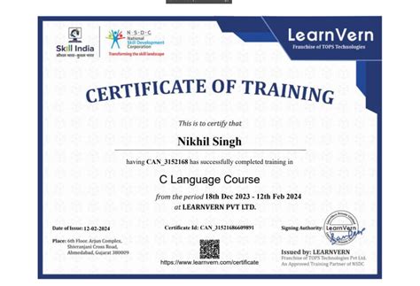 Nikhil Singh On Linkedin Cpertified Codingjourney Cprogramming