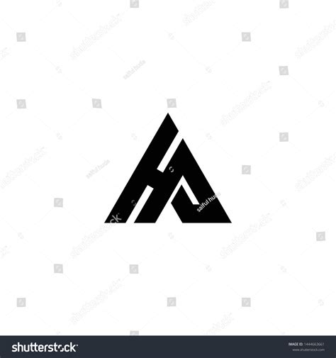 Letter Hp Triangle Simple Logo Design Stock Vector Royalty Free 1444663661 Shutterstock