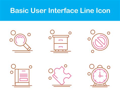 Basic User Interface Vector Icon Set 21458772 Vector Art At Vecteezy