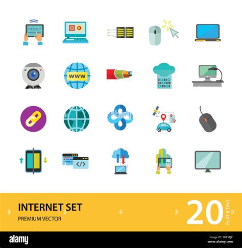 Internet Icon Set Stock Vector Image And Art Alamy