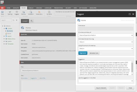 integrating sitecore with generative ai and chatgpt c and sitecore